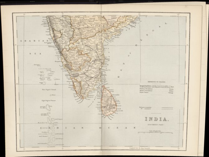 Southern India 1882 Map by Hipkiss Scanned Maps | Avenza Maps