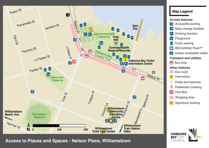Williamstown South (Ferguson Street and Douglas Parade) Access Map by ...