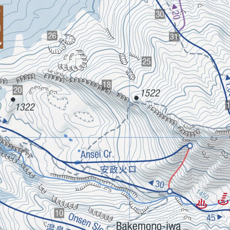 Ansei Crater Ski Touring (Hokkaido, Japan) Map by HokkaidoWilds.org ...