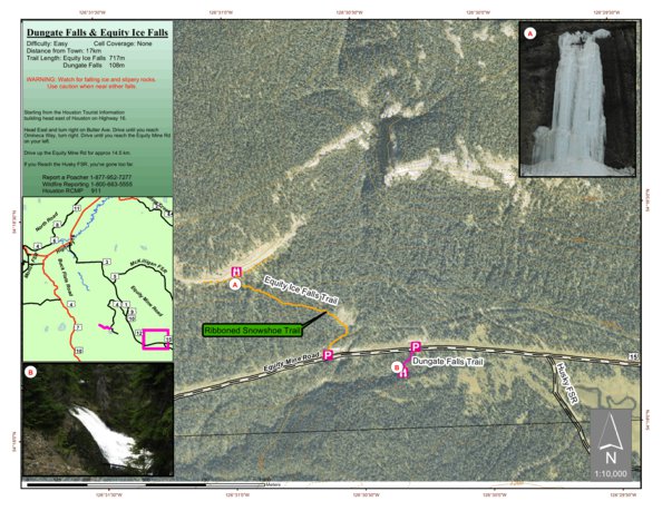 Dungate & Equity Falls - Houston, BC Map by Houston Hikers Society ...
