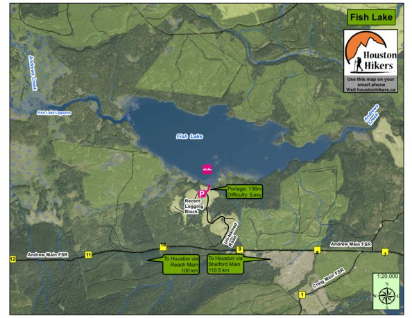 Fish Lake - Houston, BC Map by Houston Hikers Society | Avenza Maps
