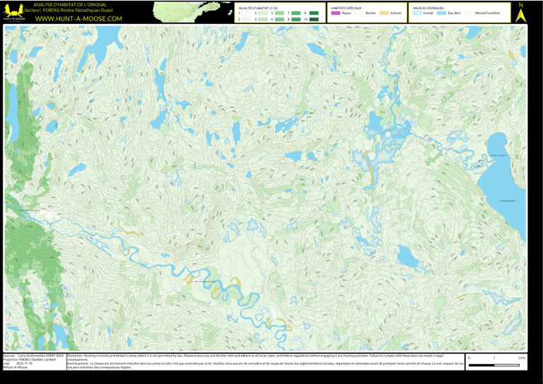 FO81XG Riviere Natashquan Ouest ((Hunt-A-Moose)) Map by Hunt-A-Moose ...