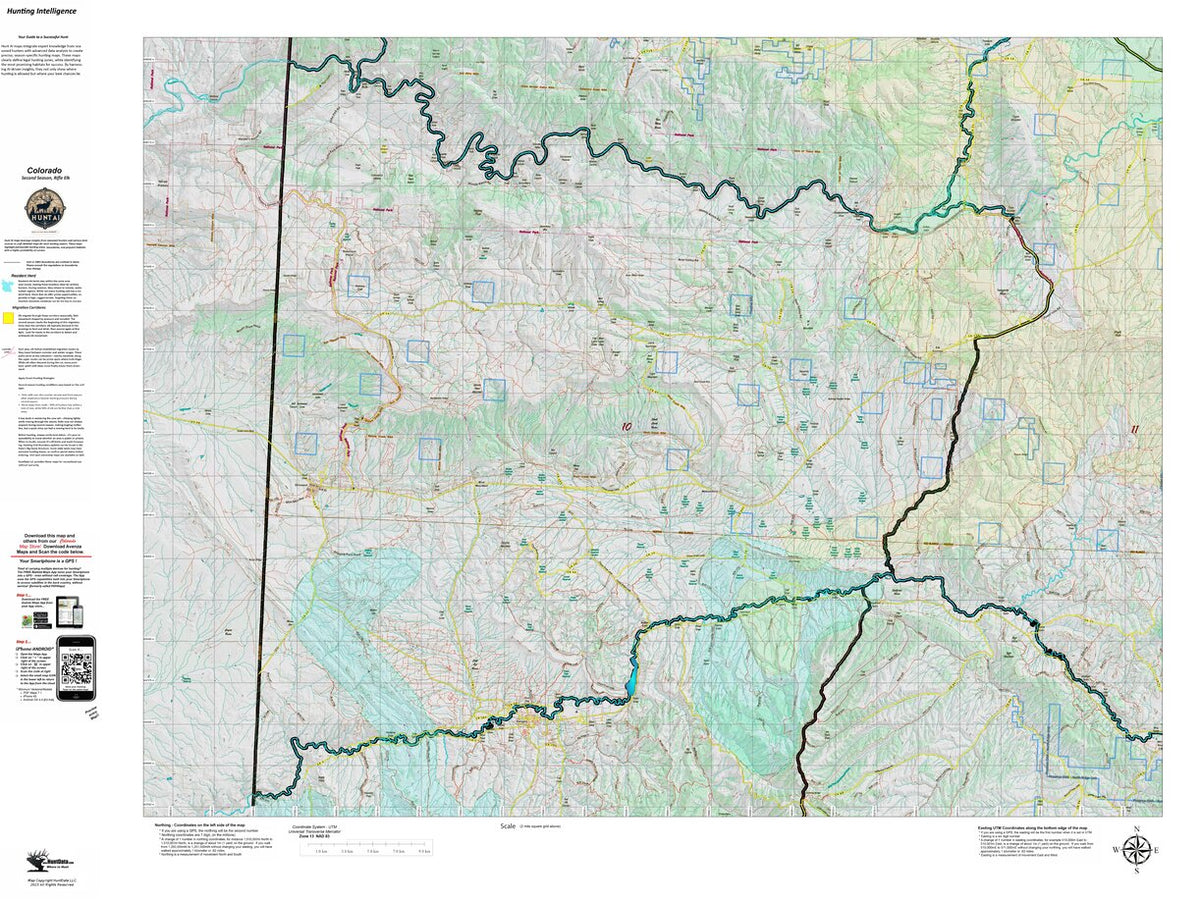 Colorado Unit 10 Second Rifle Recommendations Map by HuntAI | Avenza Maps