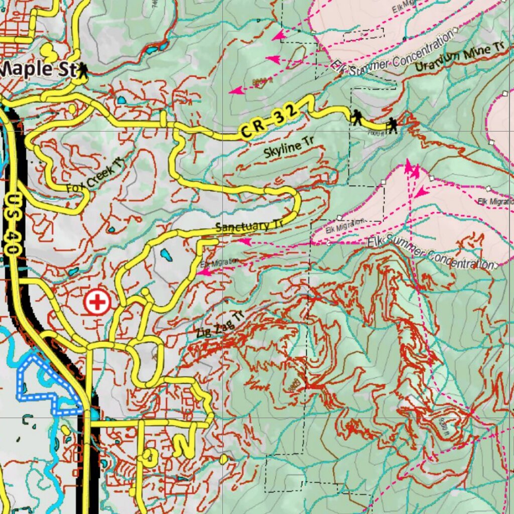 Colorado Unit 14 Recommended First Rifle Areas Map by HuntAI | Avenza Maps