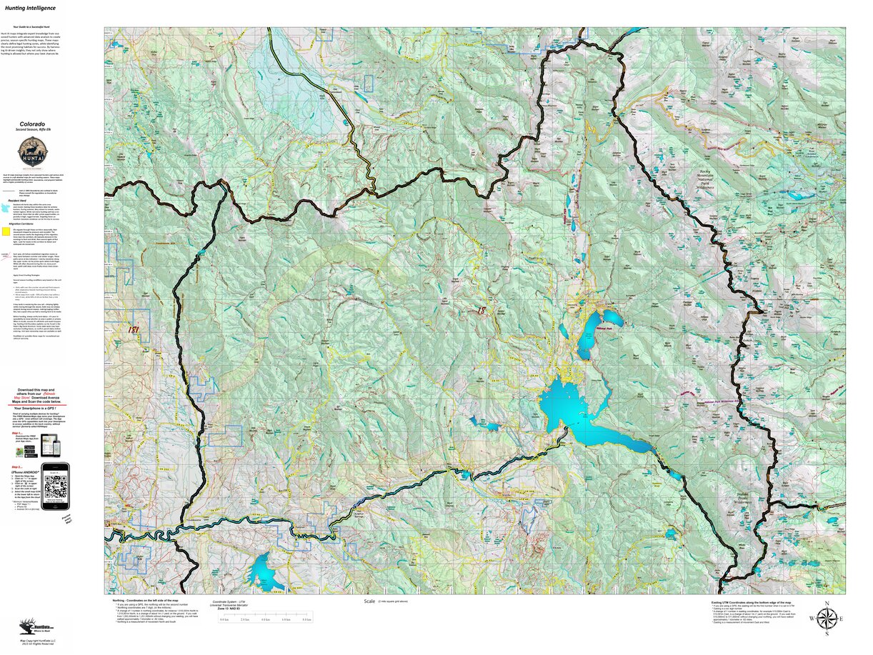 Colorado Unit 18 Second Rifle Recommendations Map by HuntAI | Avenza Maps