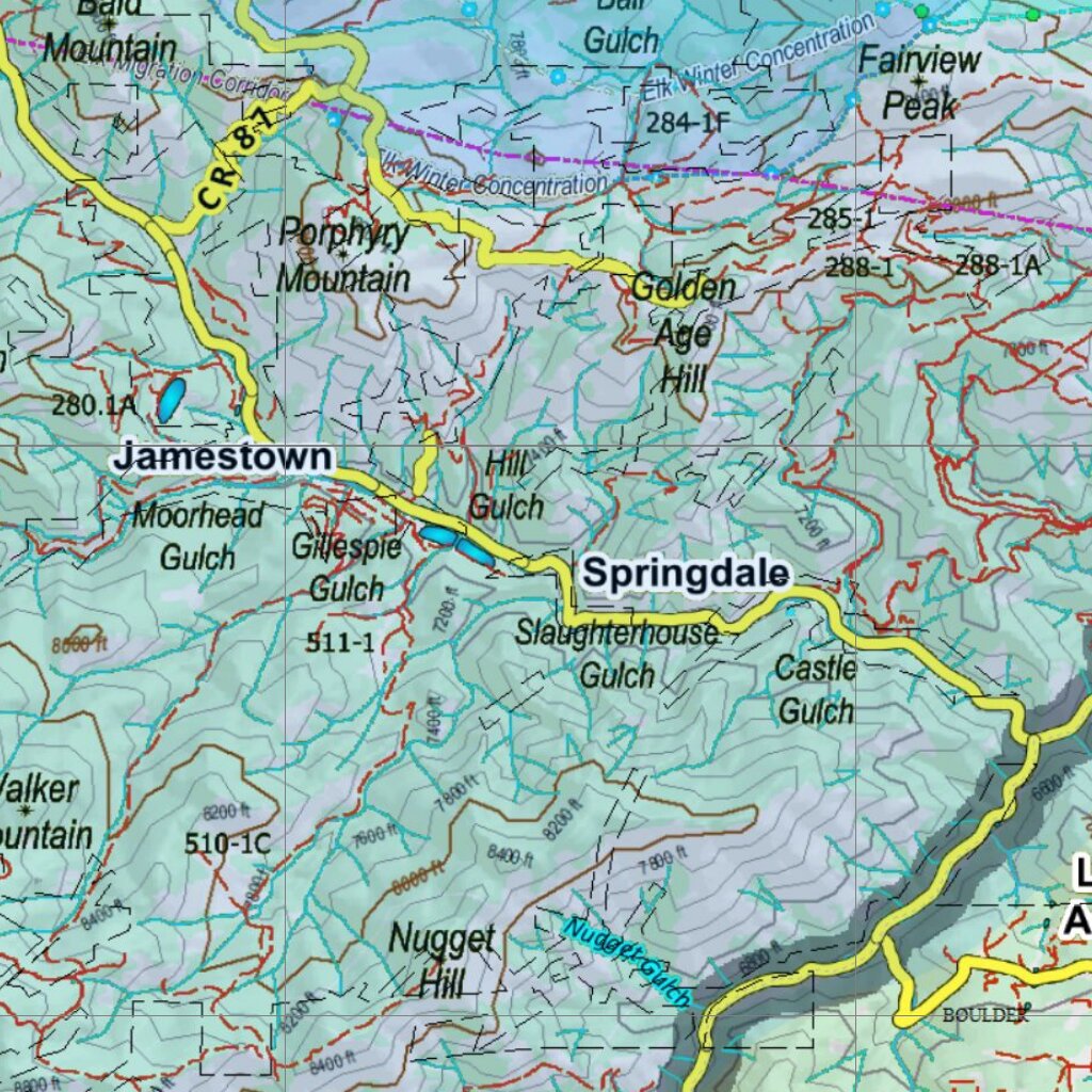 Colorado Unit 20 Recommendations for 3rd and 4th Rifle Map by HuntAI ...