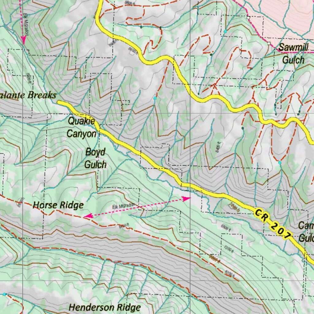 Colorado Unit 31 Recommended First Rifle Areas Map by HuntAI | Avenza Maps
