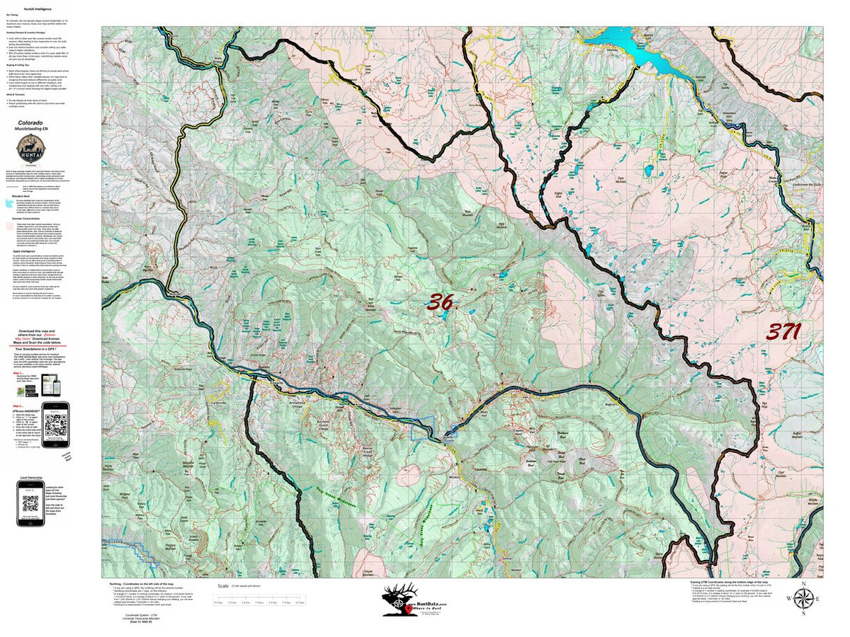 Colorado Unit 36 Muzzleloading Area Recommendations Map by HuntAI ...