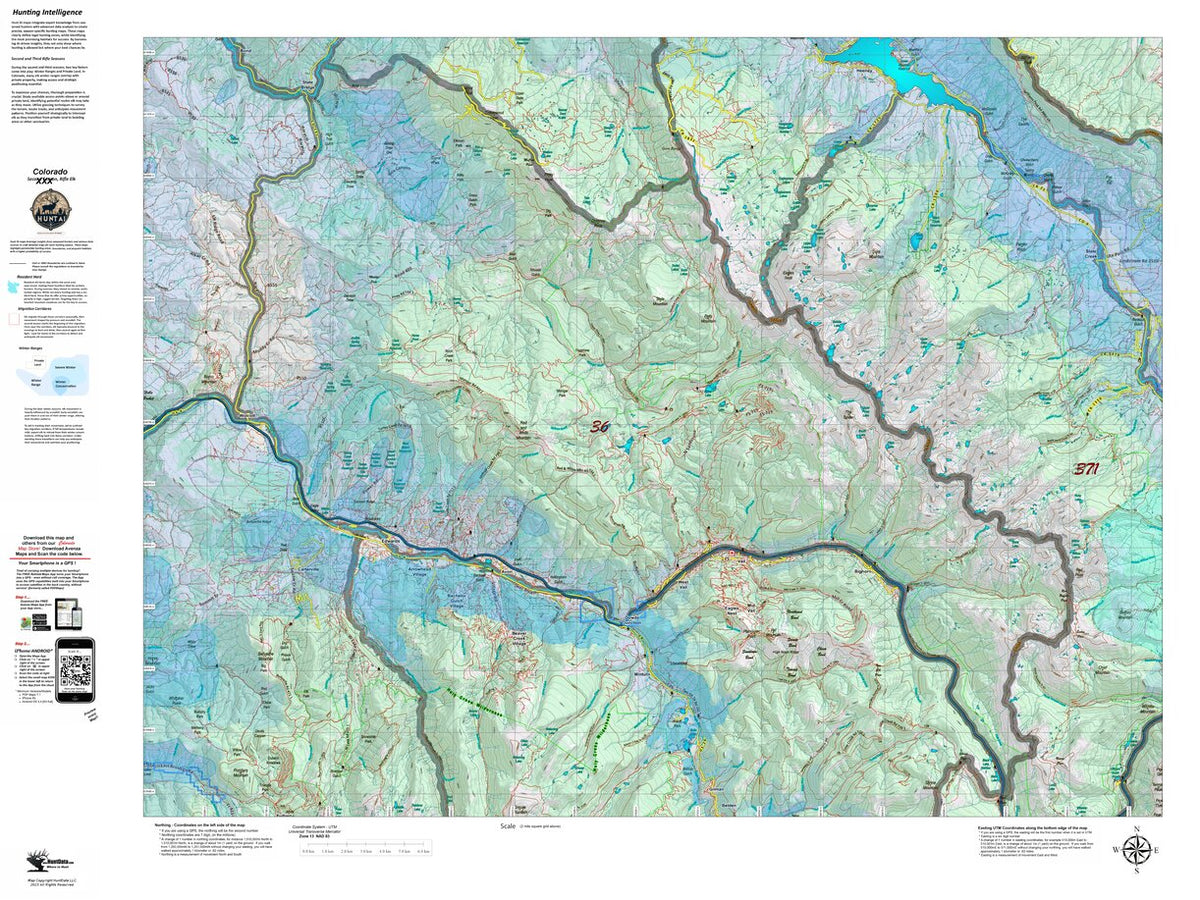 Colorado Unit 36 Recommendations for 3rd and 4th Rifle Map by HuntAI ...