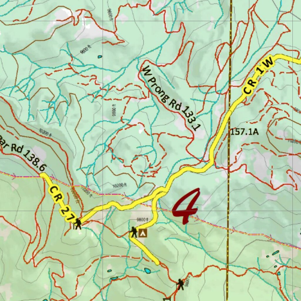 Colorado Unit 4 Second Rifle Recommendations Map by HuntAI | Avenza Maps
