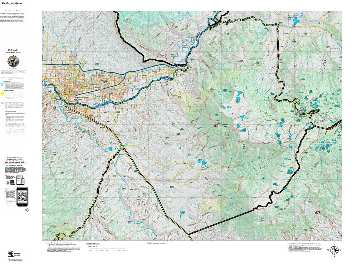 Colorado Unit 41 Second Rifle Recommendations Map by HuntAI | Avenza Maps