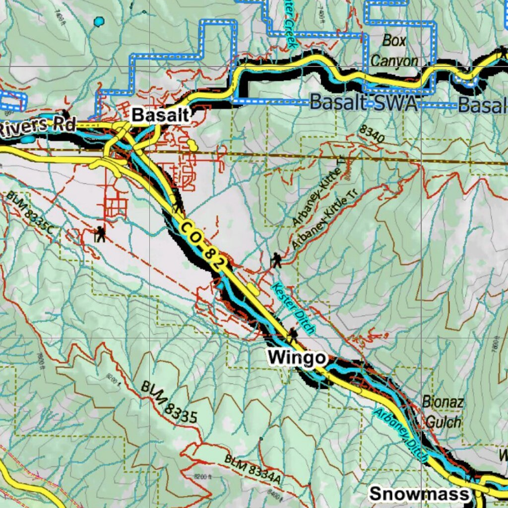 Colorado Unit 43 Second Rifle Recommendations Map by HuntAI | Avenza Maps