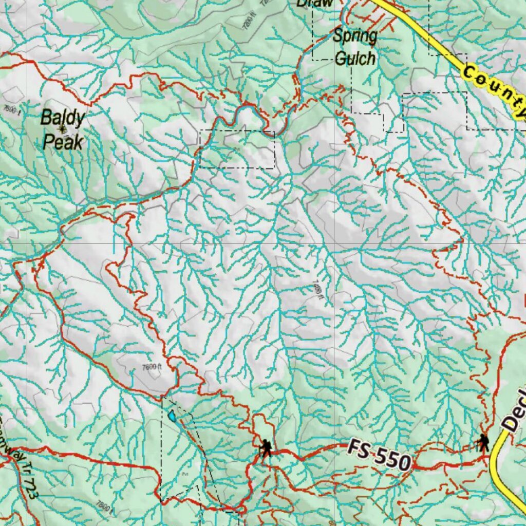 Colorado Unit 501 Recommended First Rifle Areas Map by HuntAI | Avenza Maps