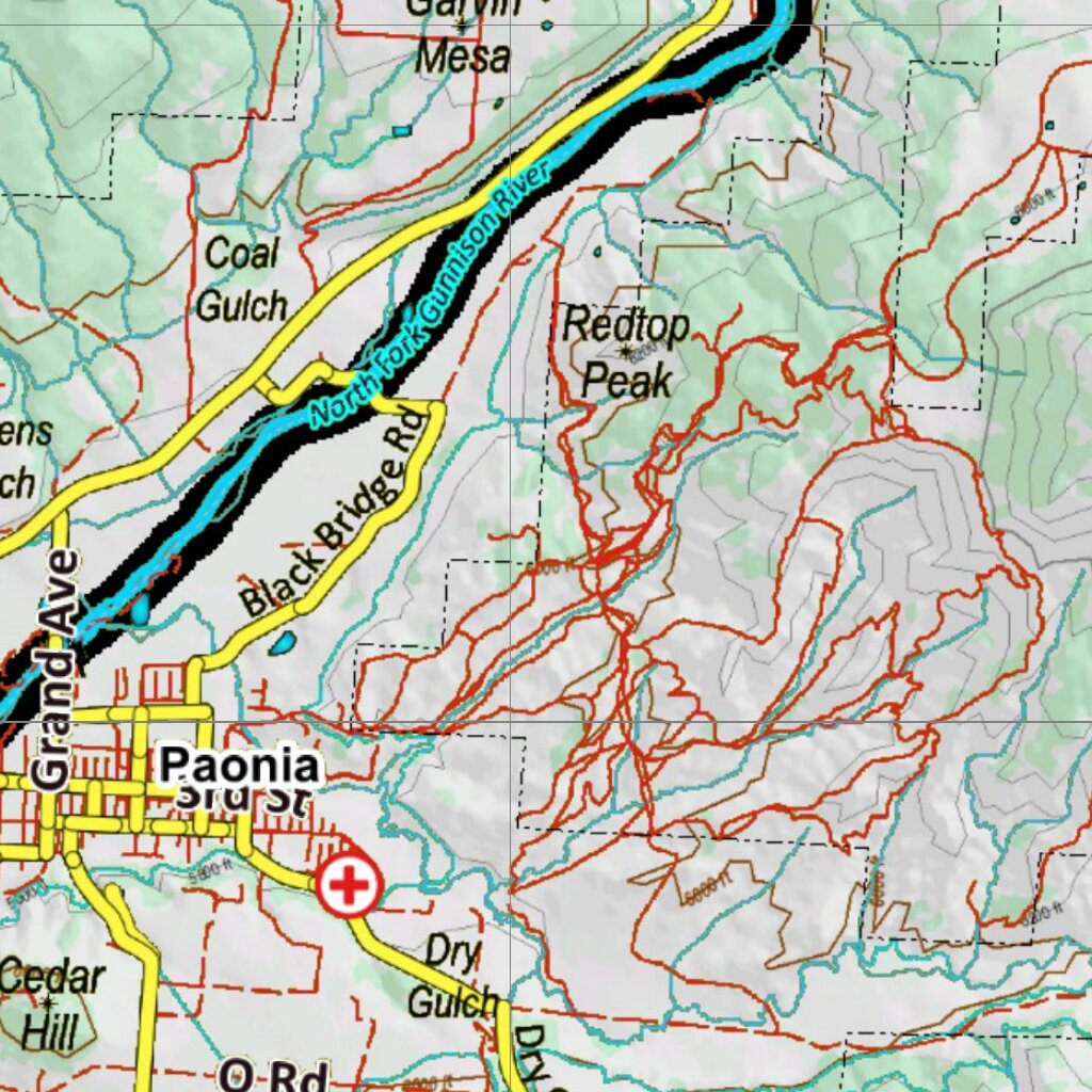 Colorado Unit 521 Recommended First Rifle Areas Map by HuntAI | Avenza Maps