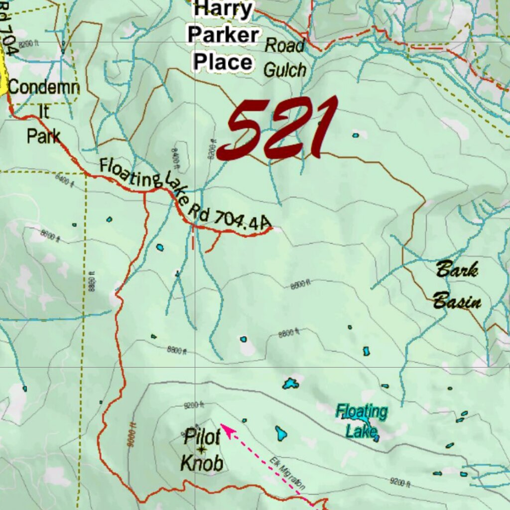 Colorado Unit 521 Second Rifle Recommendations Map by HuntAI | Avenza Maps