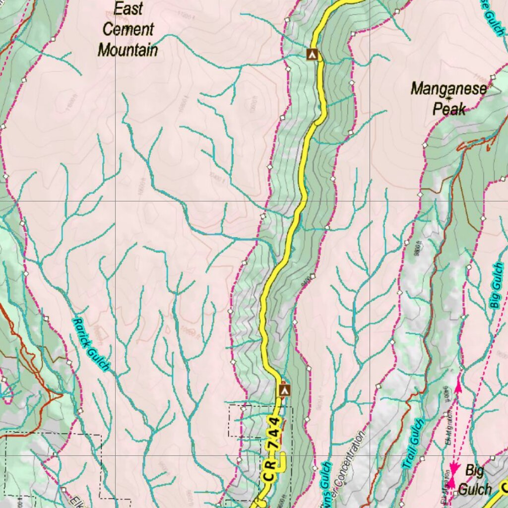 Colorado Unit 55 Recommended First Rifle Areas Map by HuntAI | Avenza Maps