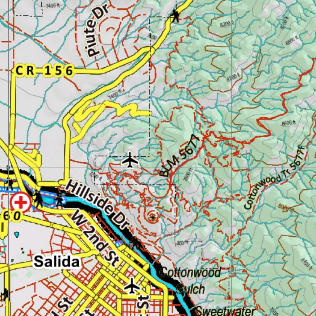 Colorado Unit 57 Recommended First Rifle Areas Map by HuntAI | Avenza Maps