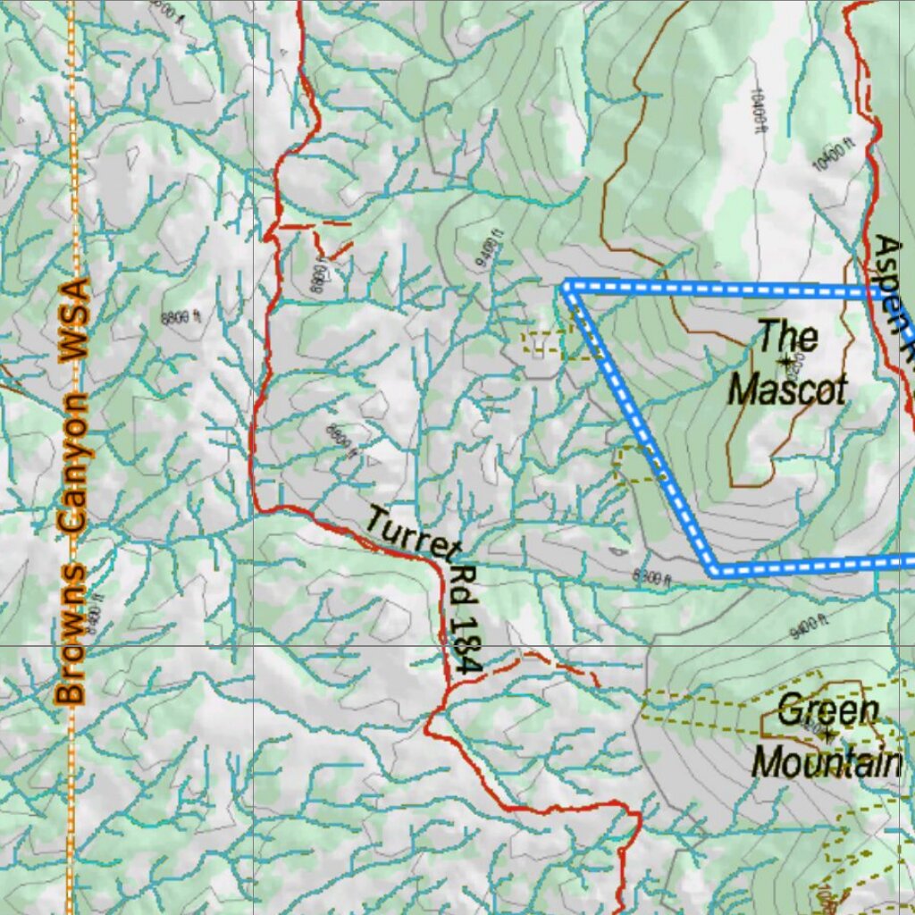 Colorado Unit 57 Second Rifle Recommendations Map by HuntAI | Avenza Maps