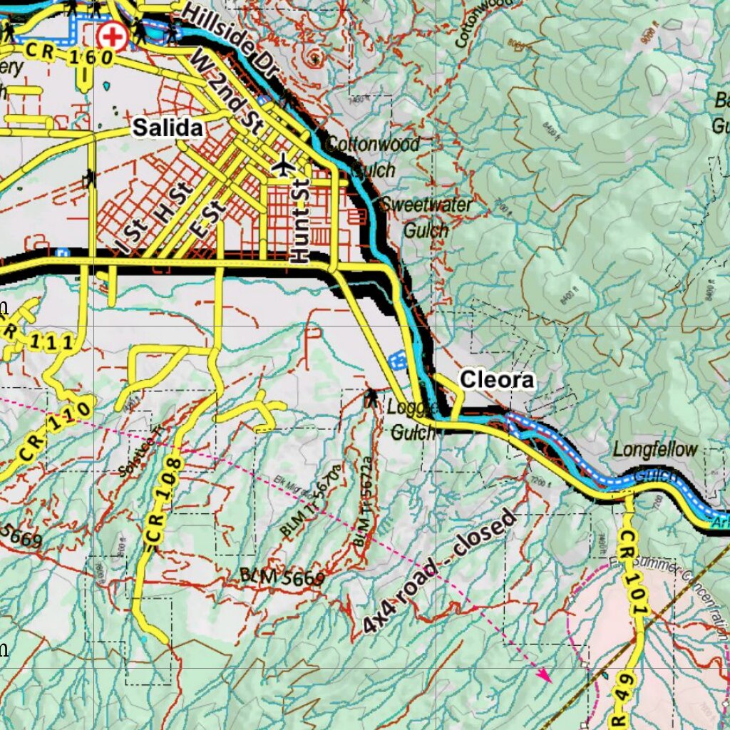Colorado Unit 58 Recommended First Rifle Areas Map by HuntAI | Avenza Maps