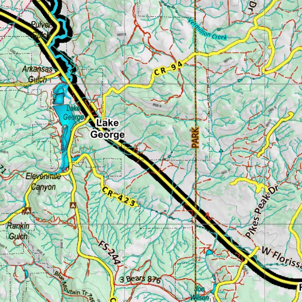 Colorado Unit 581 Recommended First Rifle Areas Map by HuntAI | Avenza Maps