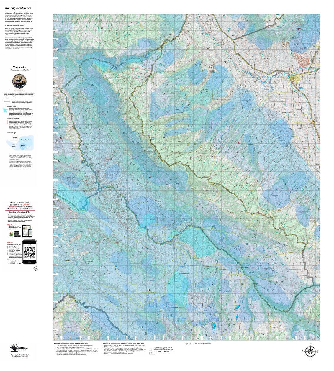Colorado Unit 61 Recommendations for 3rd and 4th Rifle Map by HuntAI ...