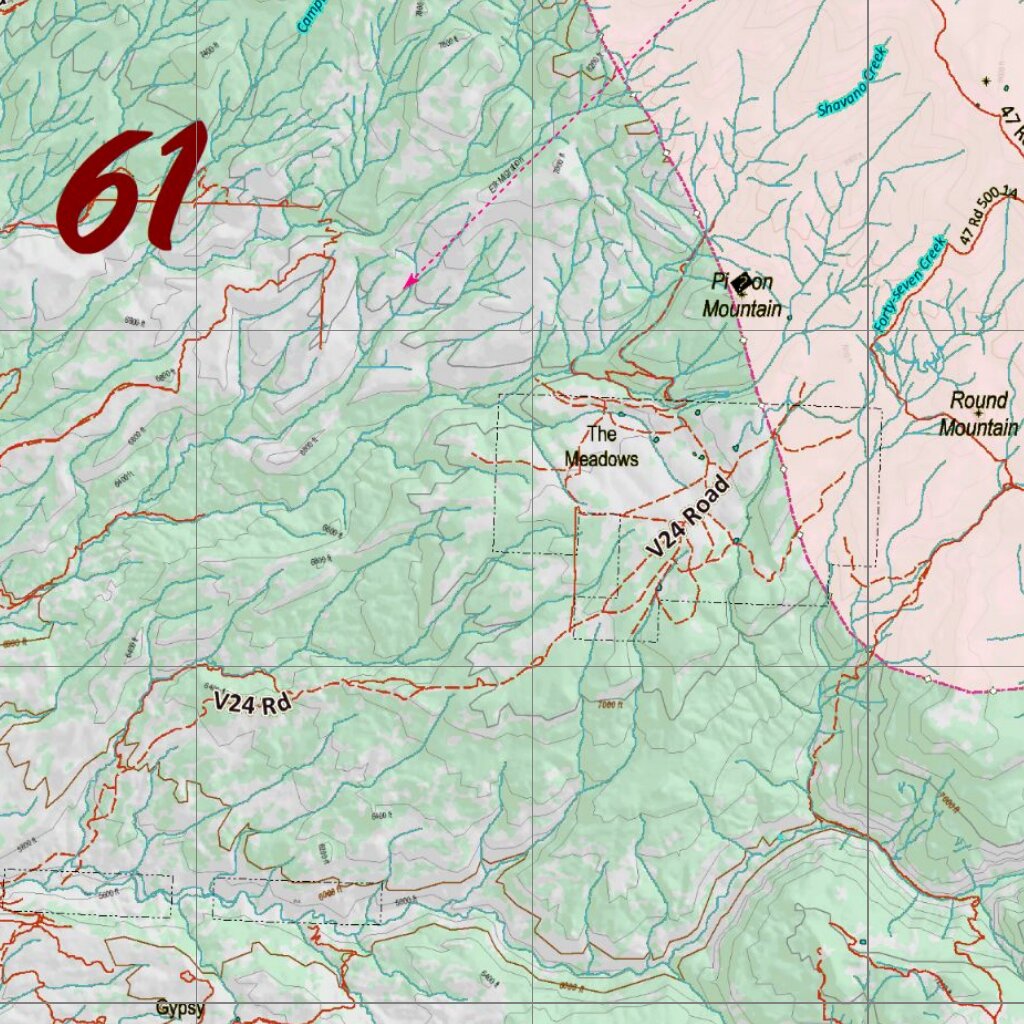 Colorado Unit 61 Recommended First Rifle Areas Map by HuntAI | Avenza Maps