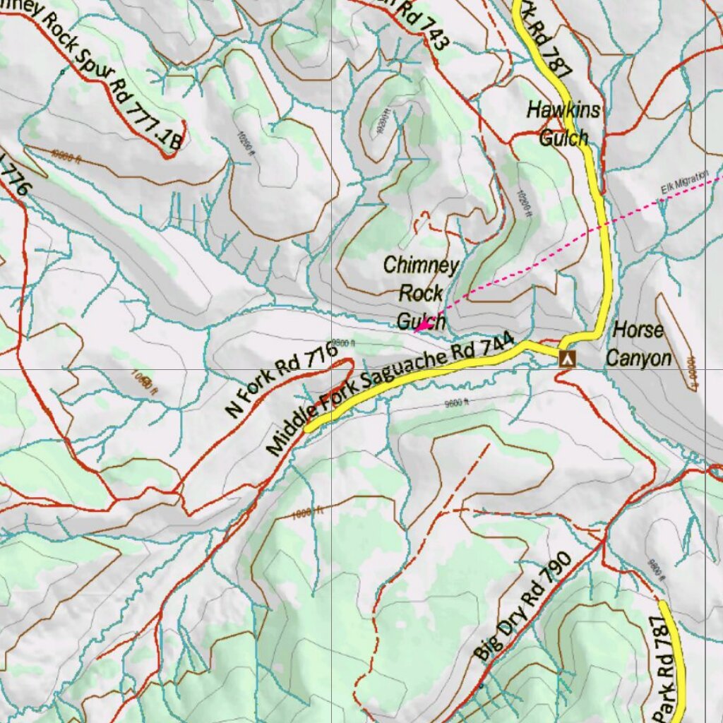 Colorado Unit 67 Recommended First Rifle Areas Map by HuntAI | Avenza Maps