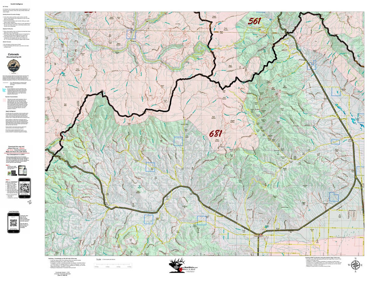 Colorado Unit 681 Muzzleloading Area Recommendations Map by HuntAI ...
