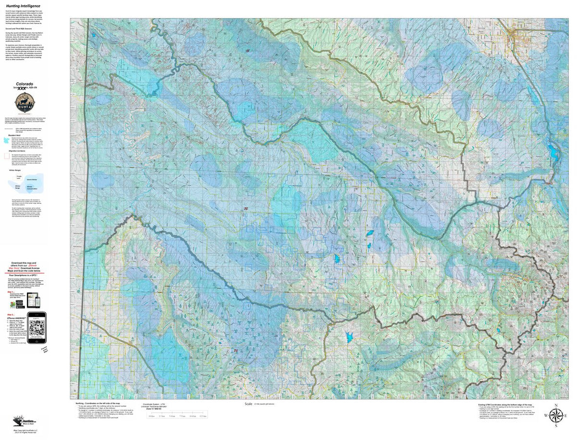 Colorado Unit 70 Recommendations for 3rd and 4th Rifle Map by HuntAI ...