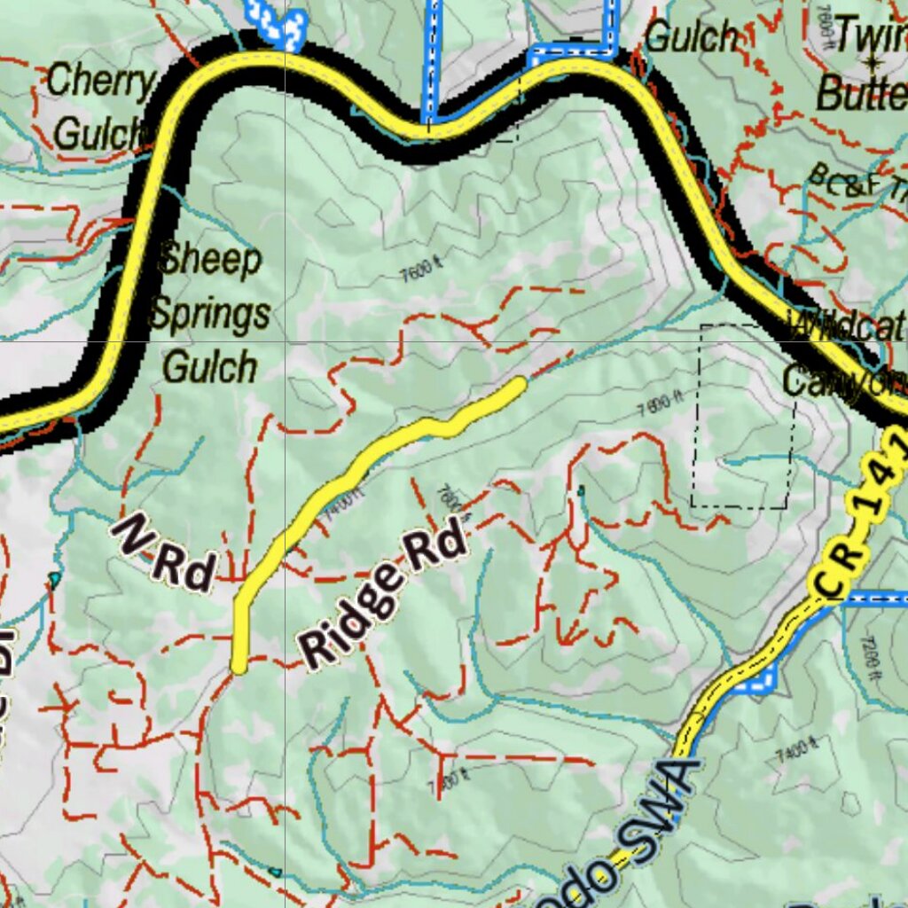 Colorado Unit 741 Recommended Archery Areas Map by HuntAI | Avenza Maps