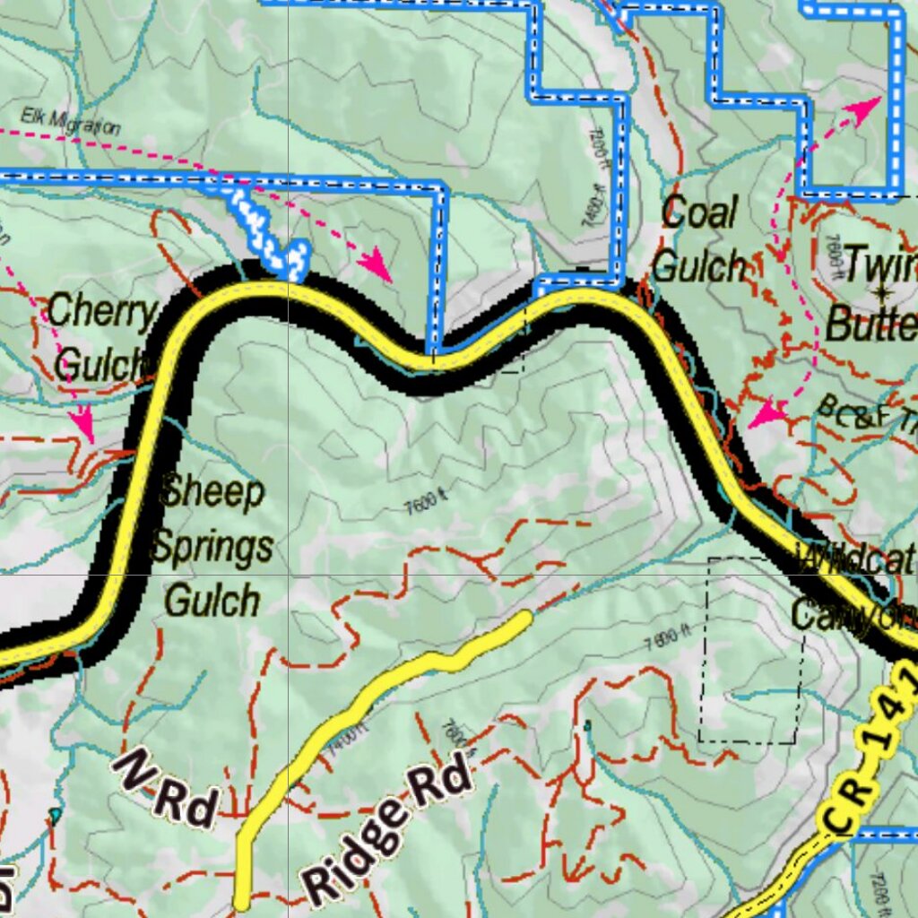 Colorado Unit 741 Recommended First Rifle Areas Map by HuntAI | Avenza Maps