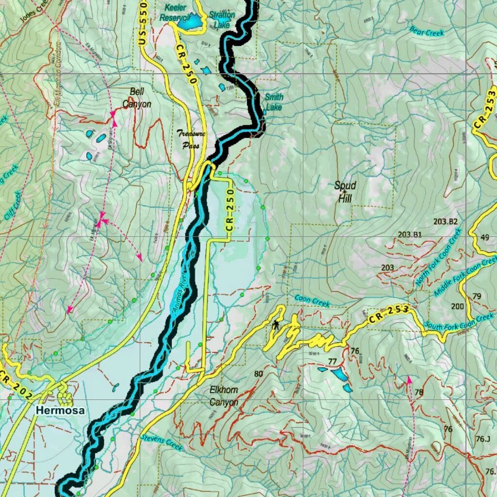 Colorado Unit 75 Second Rifle Recommendations Map by HuntAI | Avenza Maps
