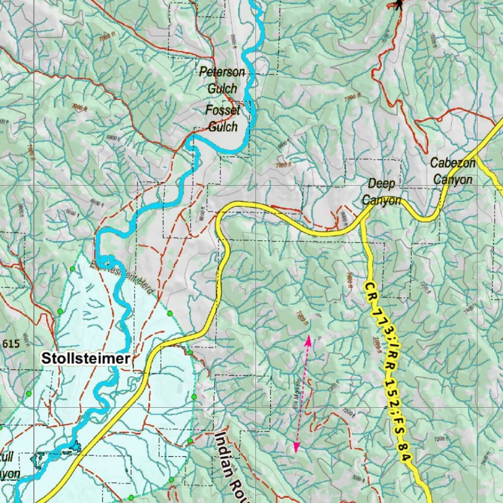 Colorado Unit 751 Recommended First Rifle Areas Map by HuntAI | Avenza Maps