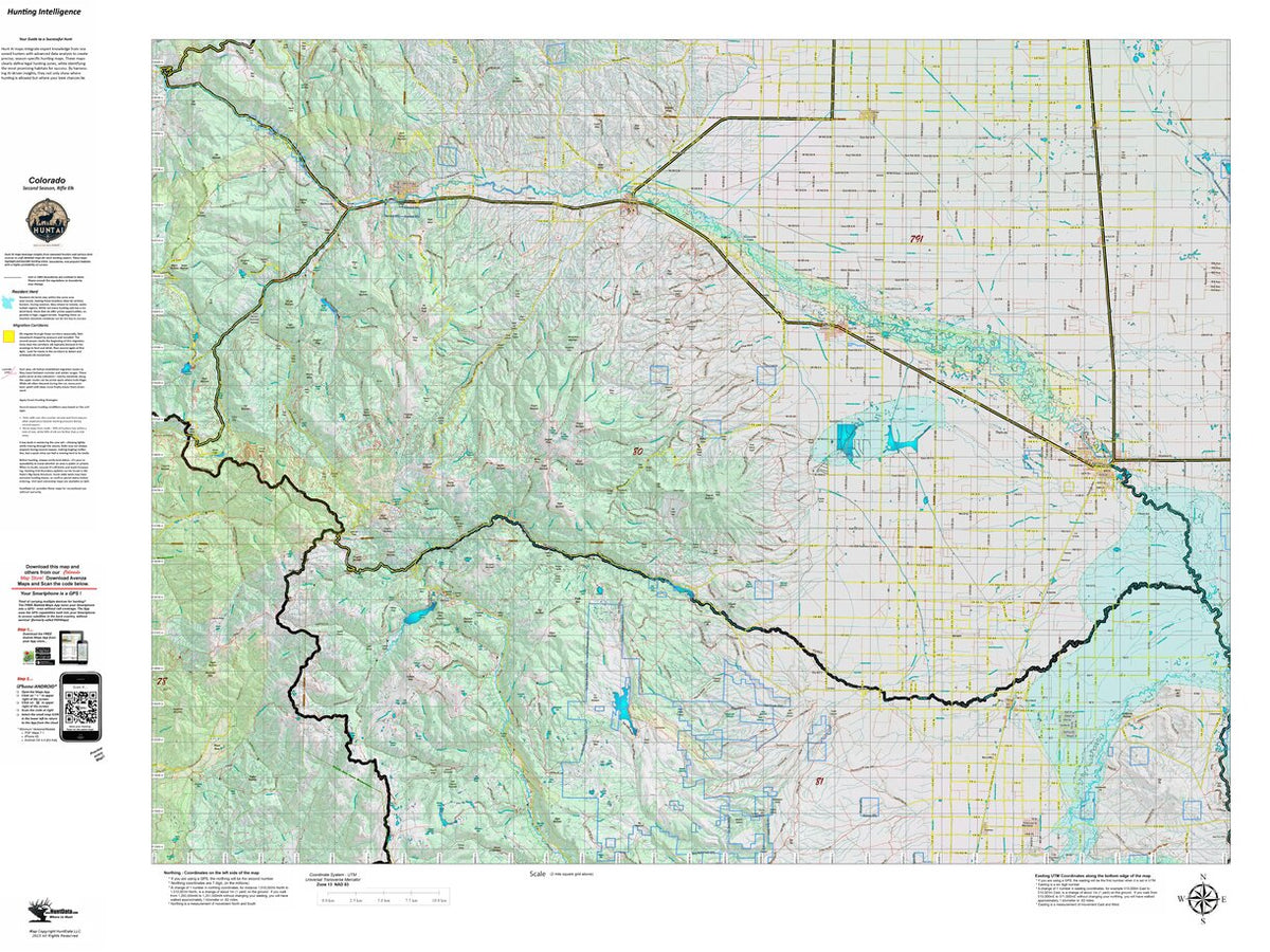 Colorado Unit 80 Second Rifle Recommendations Map by HuntAI | Avenza Maps