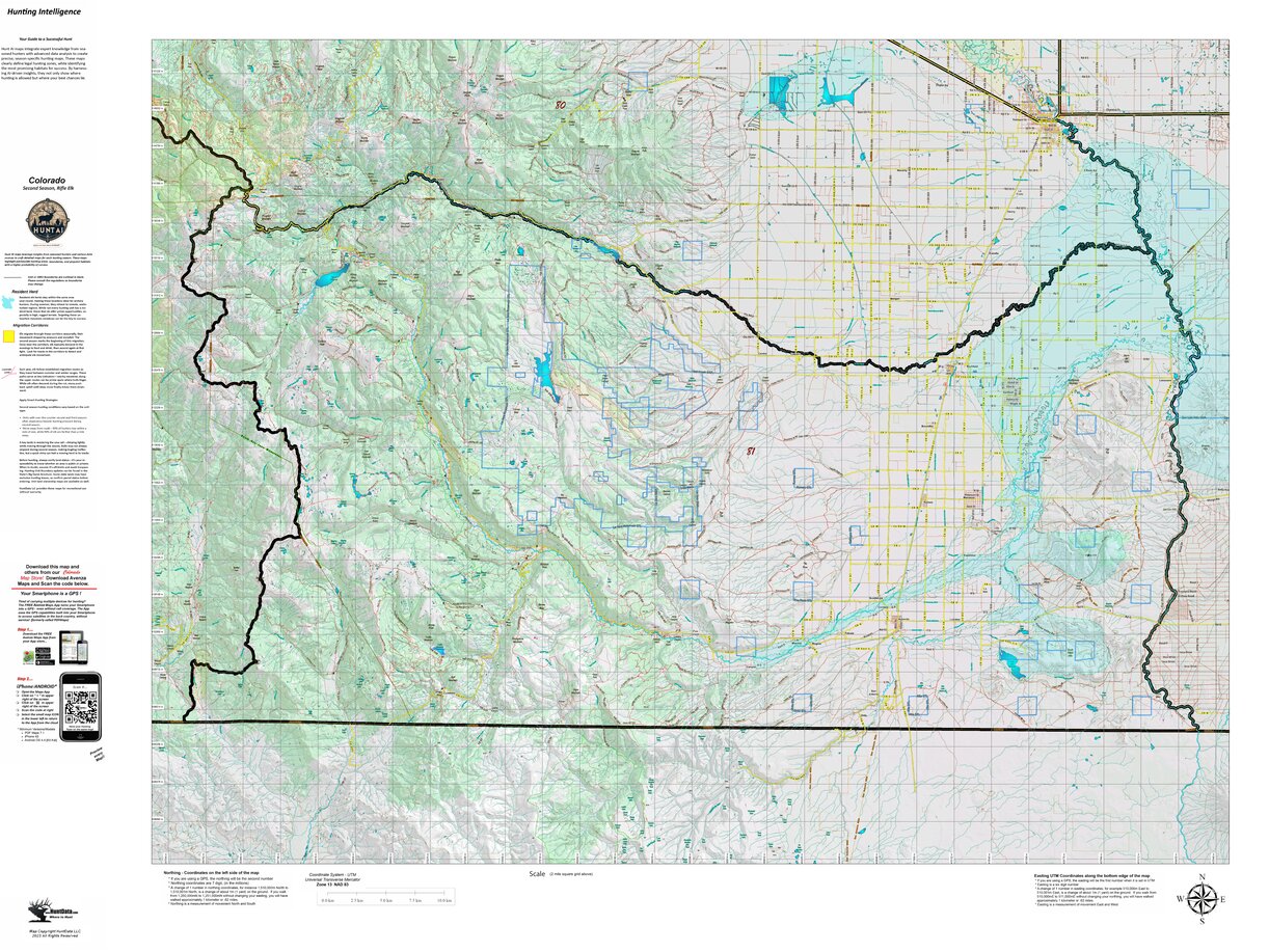 Colorado Unit 81 Second Rifle Recommendations Map by HuntAI | Avenza Maps