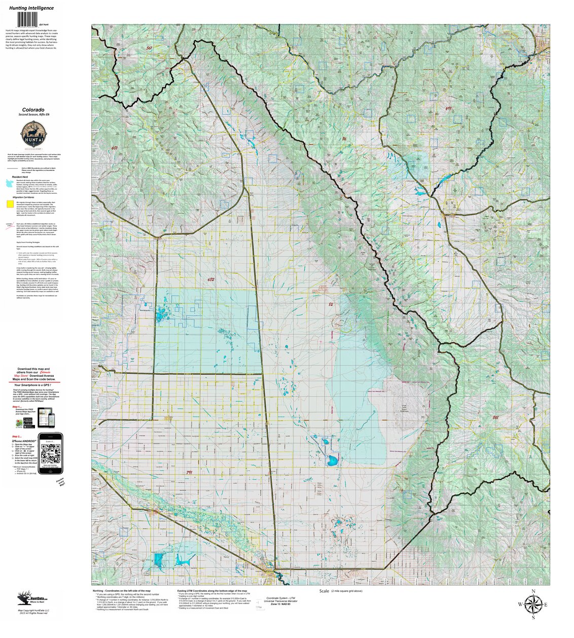 Colorado Unit 82 Second Rifle Recommendations Map by HuntAI | Avenza Maps