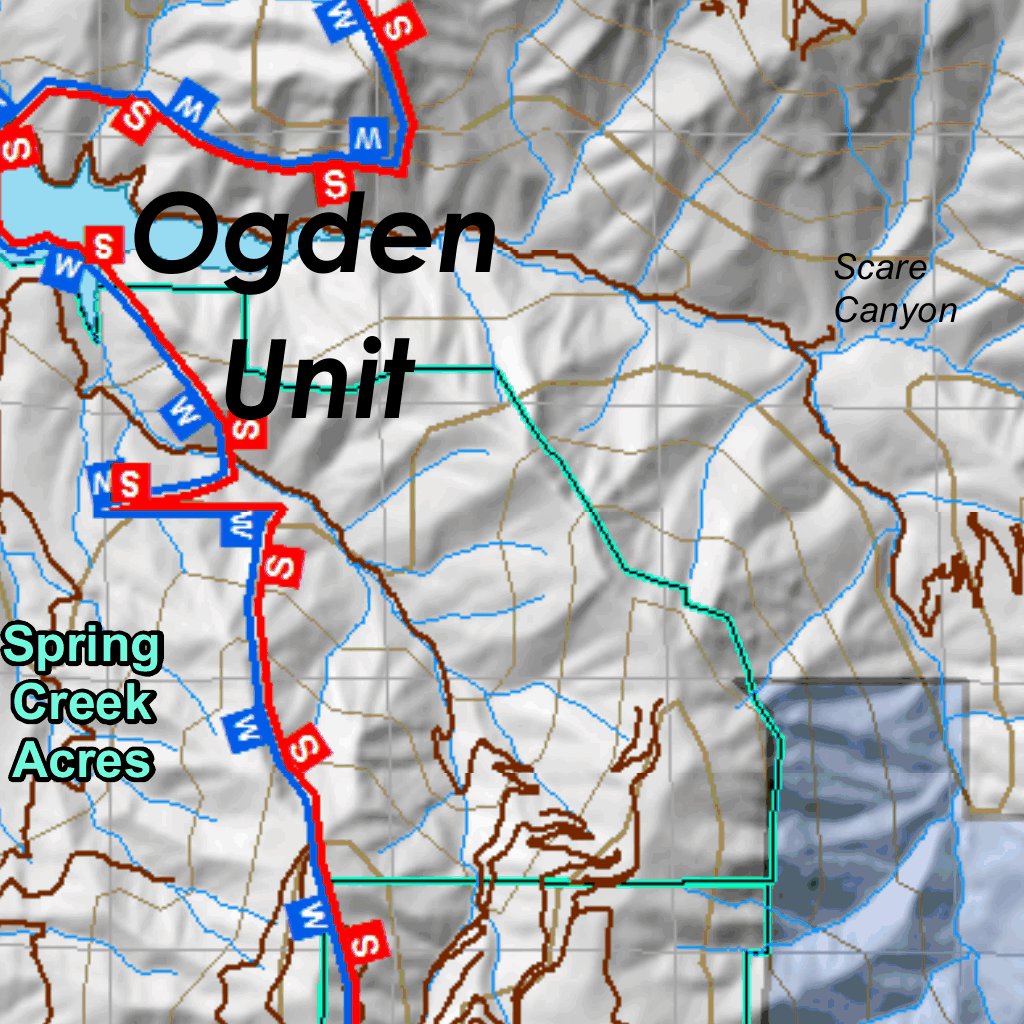Cache, South Utah Elk Hunting Unit Map with Land Ownership and ...