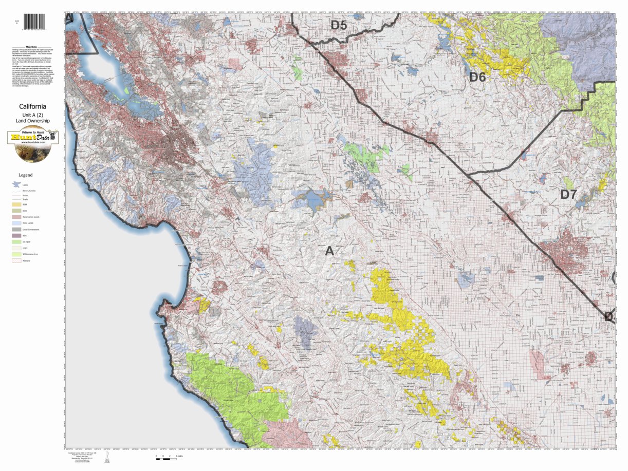 California Deer Hunting Zone A(2) Map by HuntData LLC | Avenza Maps