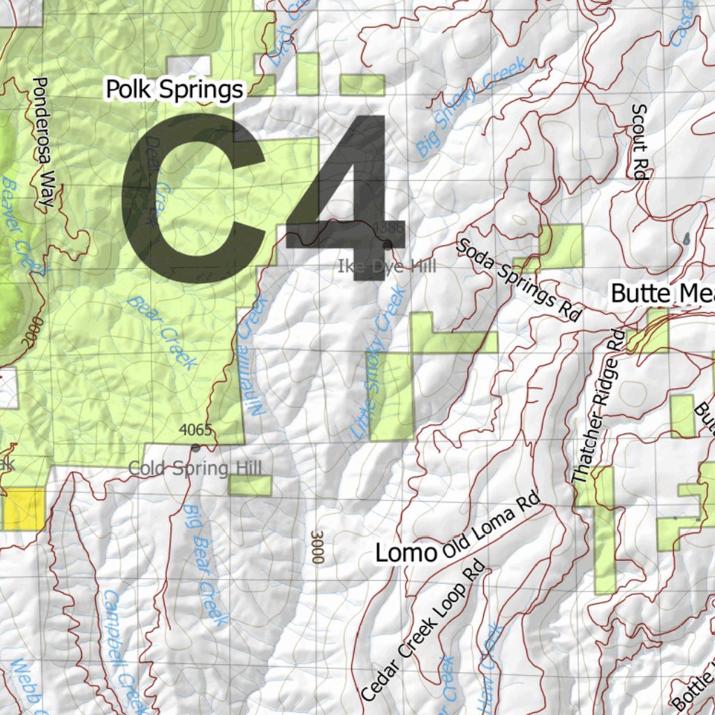 California Deer Hunting Zone C4 Map by HuntData LLC | Avenza Maps