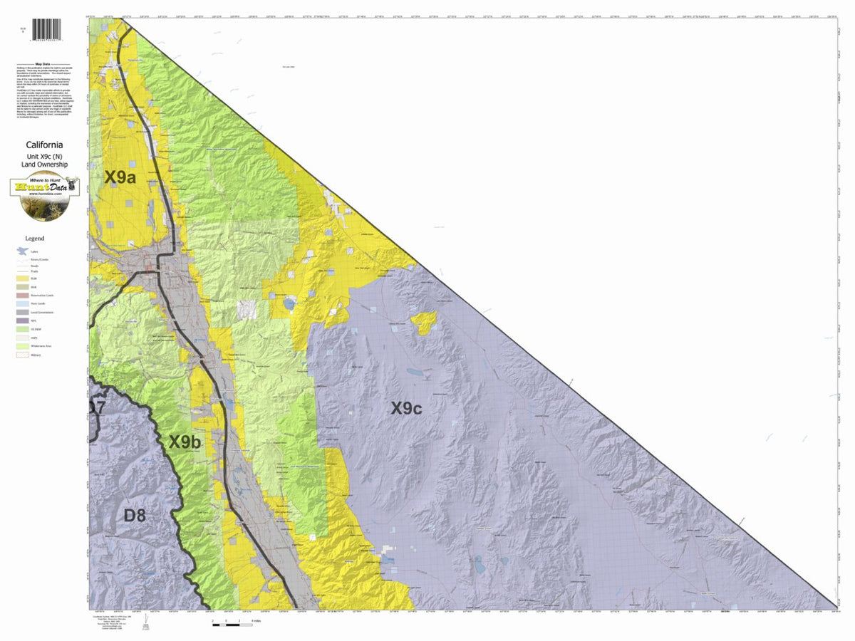 California Deer Hunting Zone X9c(N) Map by HuntData LLC | Avenza Maps