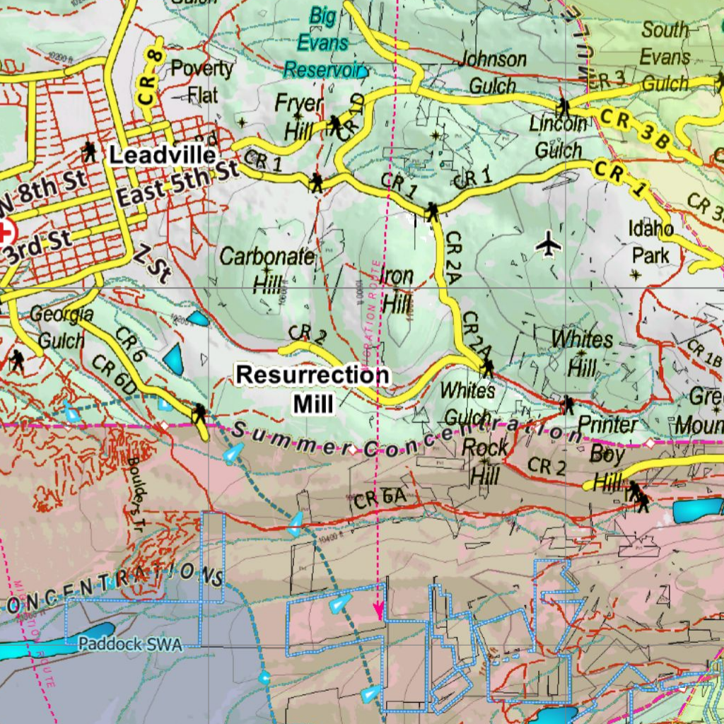 CO Unit 49 Mule Deer Concentrations Map by HuntData LLC | Avenza Maps