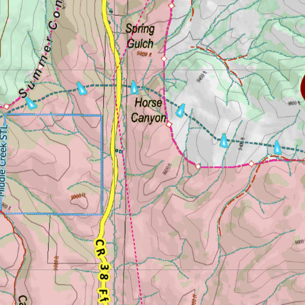 CO Unit 681 Mule Deer Concentrations Map by HuntData LLC | Avenza Maps