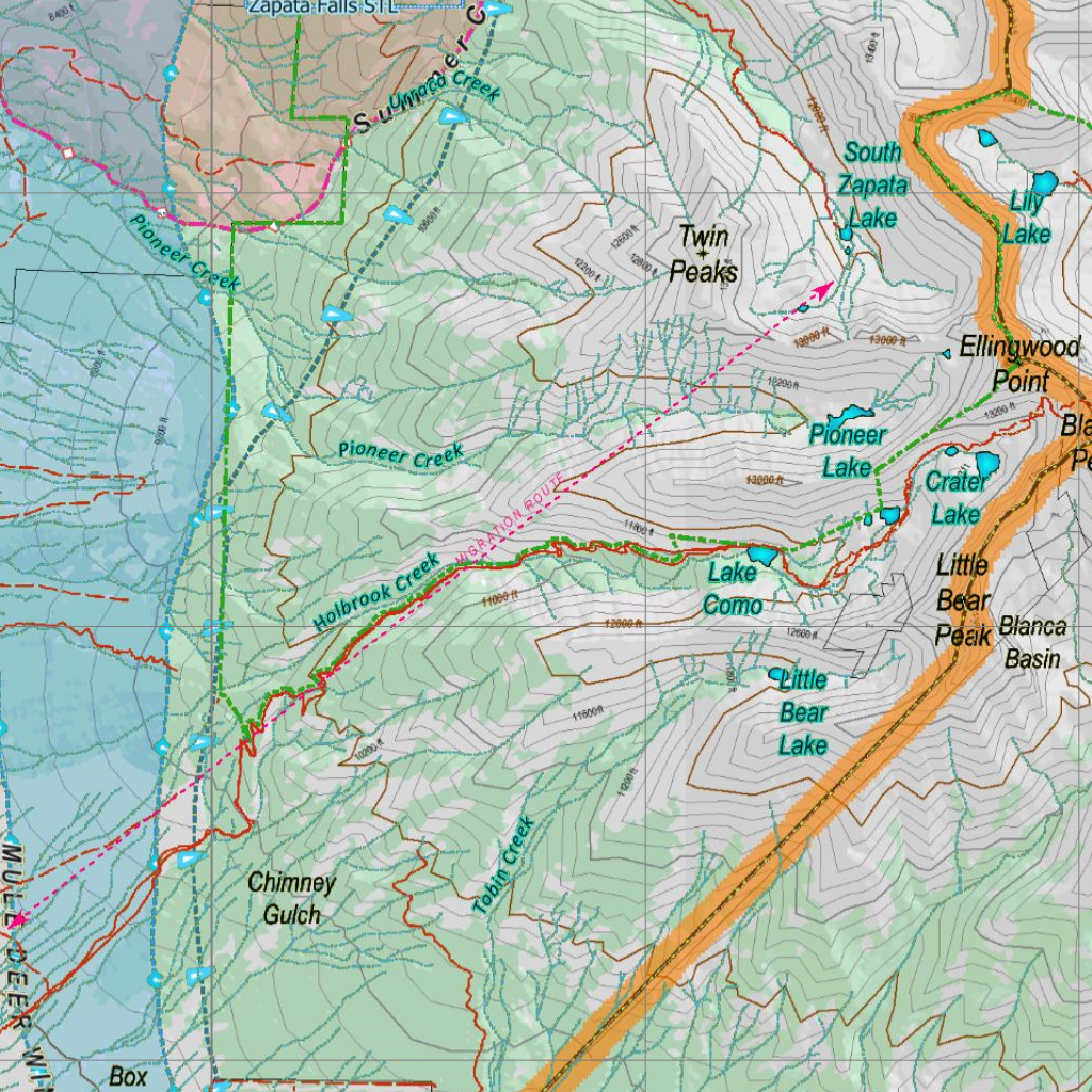 CO Unit 83 Mule Deer Concentrations Map by HuntData LLC | Avenza Maps