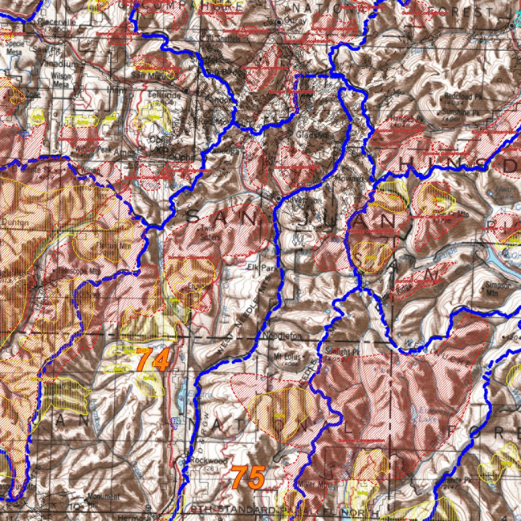 Colorado State Elk Concentration Map by HuntData LLC | Avenza Maps