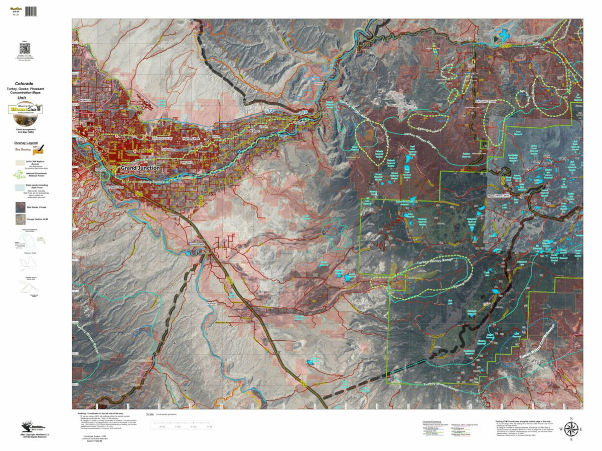Colorado Unit 41 Turkey, Goose, and Pheasant Concentration Map by ...