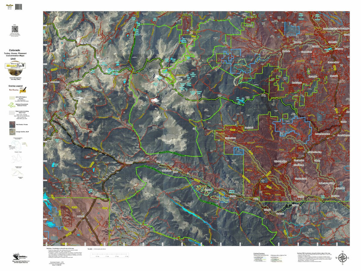 Colorado Unit 46 Turkey, Goose, and Pheasant Concentration Map by ...