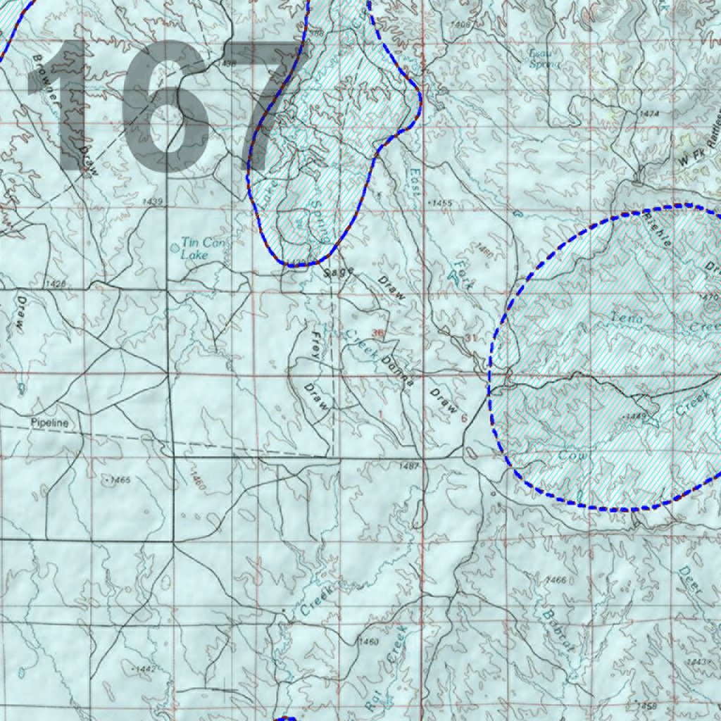 HuntData Wyoming Game Concentration Map for Mule Deer Unit 167 by ...