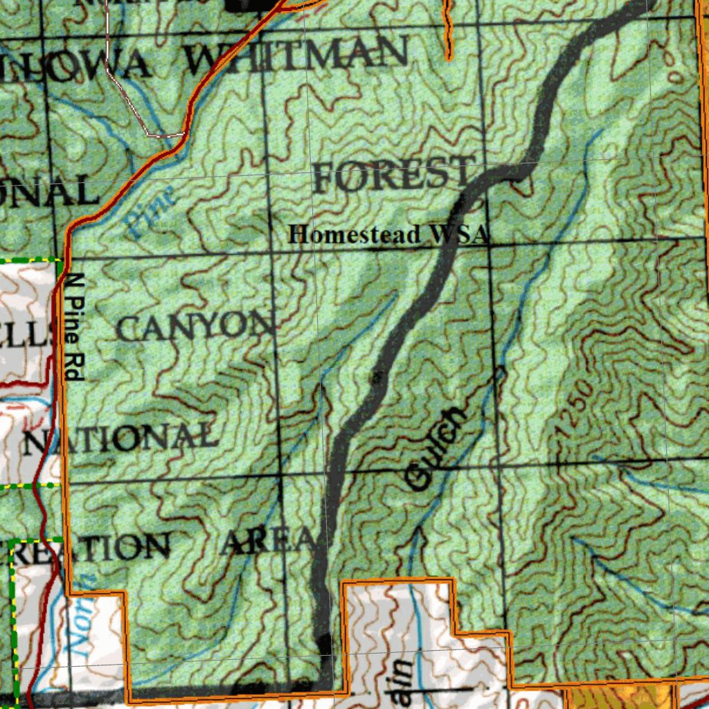 Oregon Hunting Unit 62, Pine Creek Land Ownership Map by HuntData LLC ...