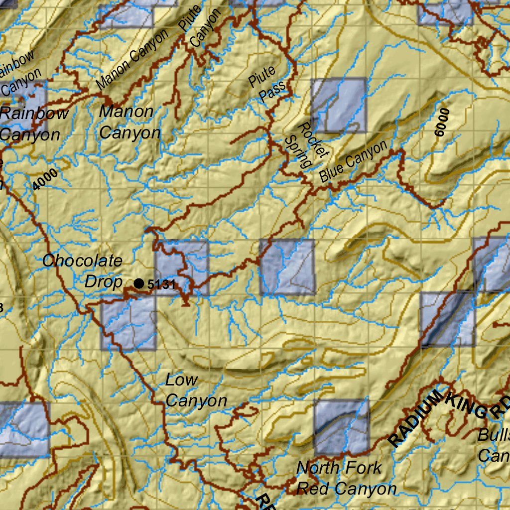 San Juan, Abajo Mtns. Utah Mule Deer Hunting Unit Map with Land ...