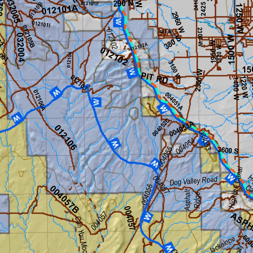 South Slope, Diamond Mtn. Utah Mule Deer Hunting Unit Map with Land ...